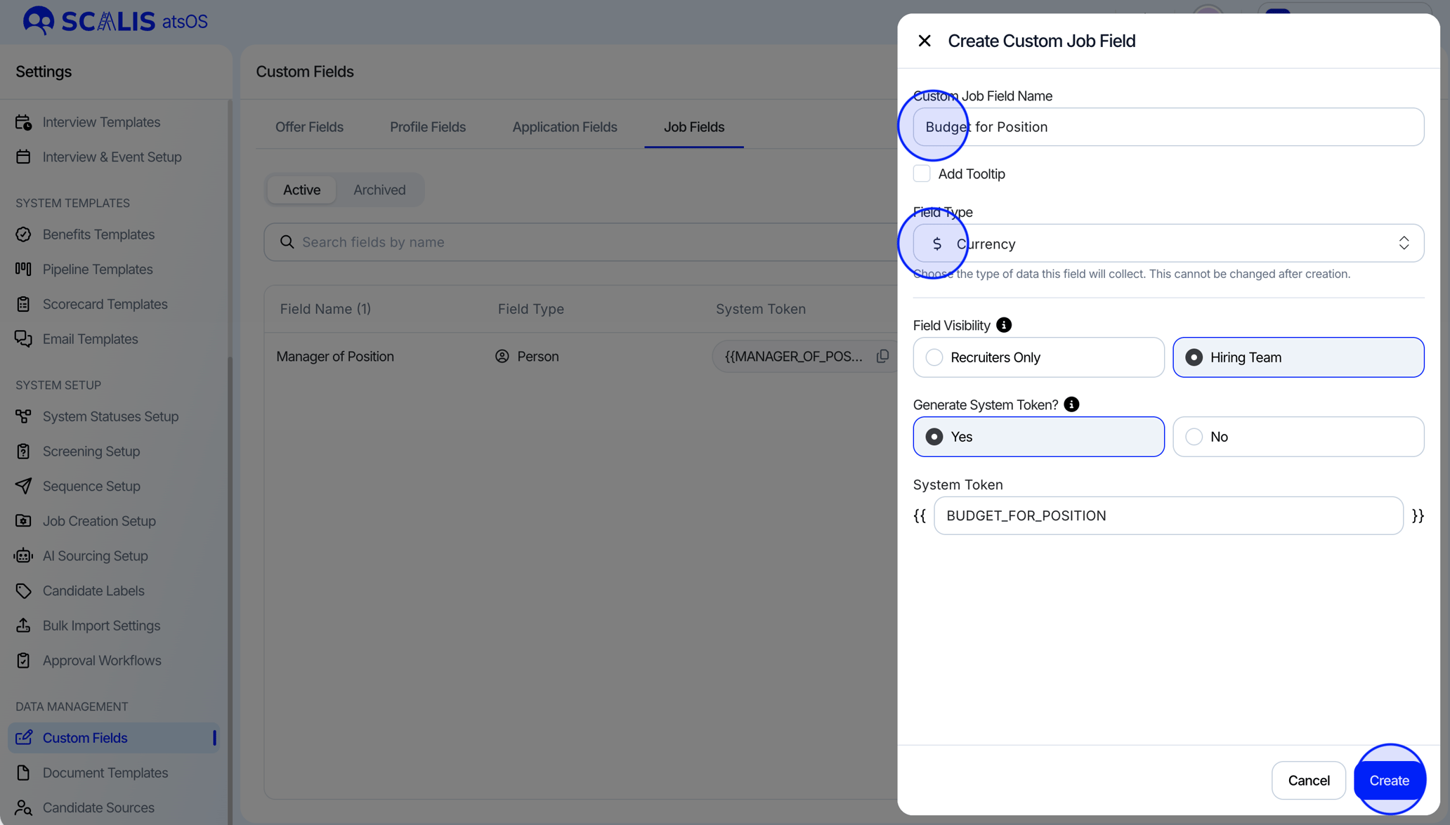 Creating Custom Fields